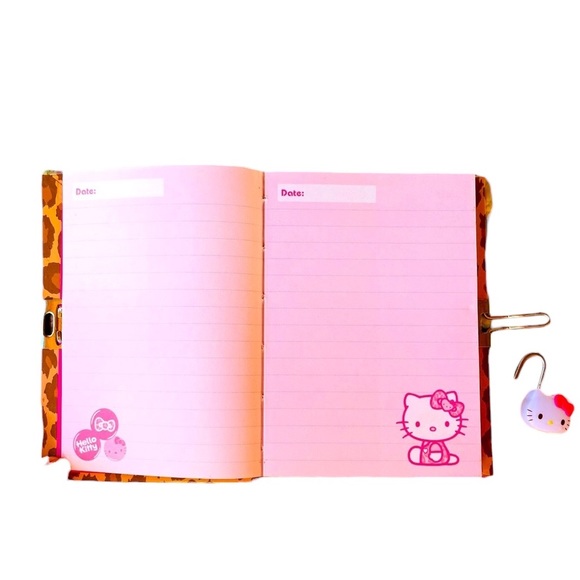 Hello Kitty | Toys | Hello Kitty Hot Pink Cheetah Print Diary With Lock ...